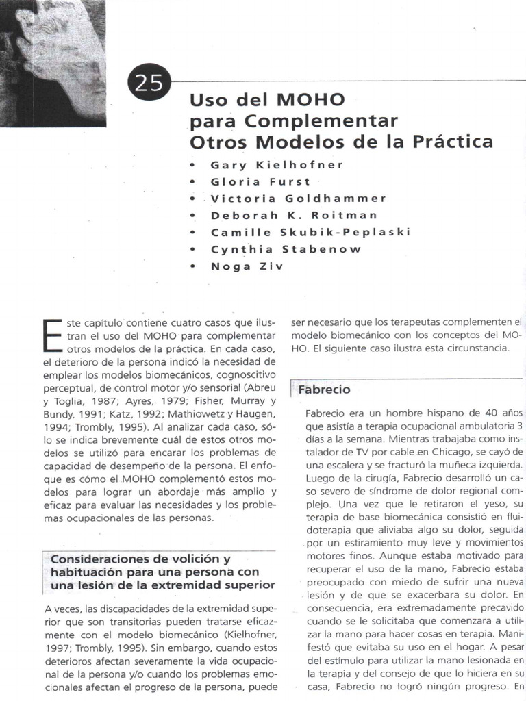 3 Kielhofner TERAPIA OCUPACIONAL M.O.H. Teoría y Aplicación 3 Édidion ...