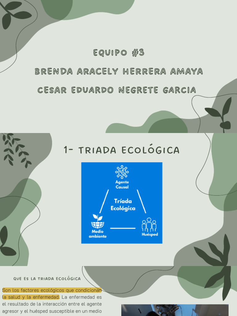 triada ecologica | PDF | Infección | Entorno natural