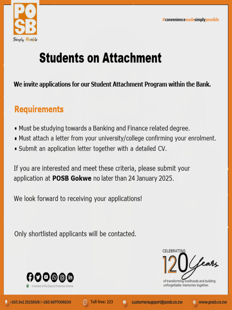 Student Attachment Program 2025 | PDF