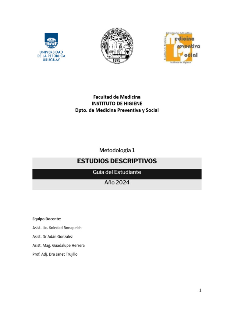 Guía para Análisis de Estudios Descriptivos | PDF