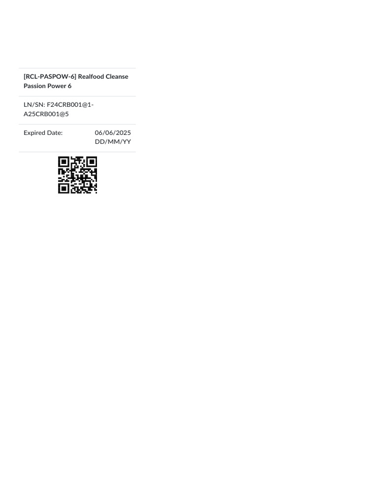 Products QR-CODE - F24CRB001@1-A25CRB001@5 | PDF