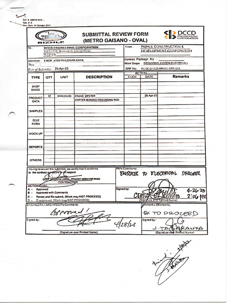 SRF No. 4 - RCDC Approved | PDF