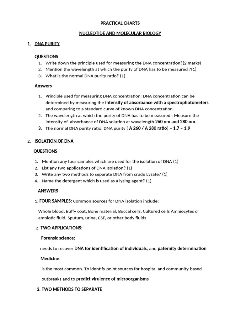 Practical Charts I MBBS 2021-22 Total 89 Charts With Answers | PDF ...