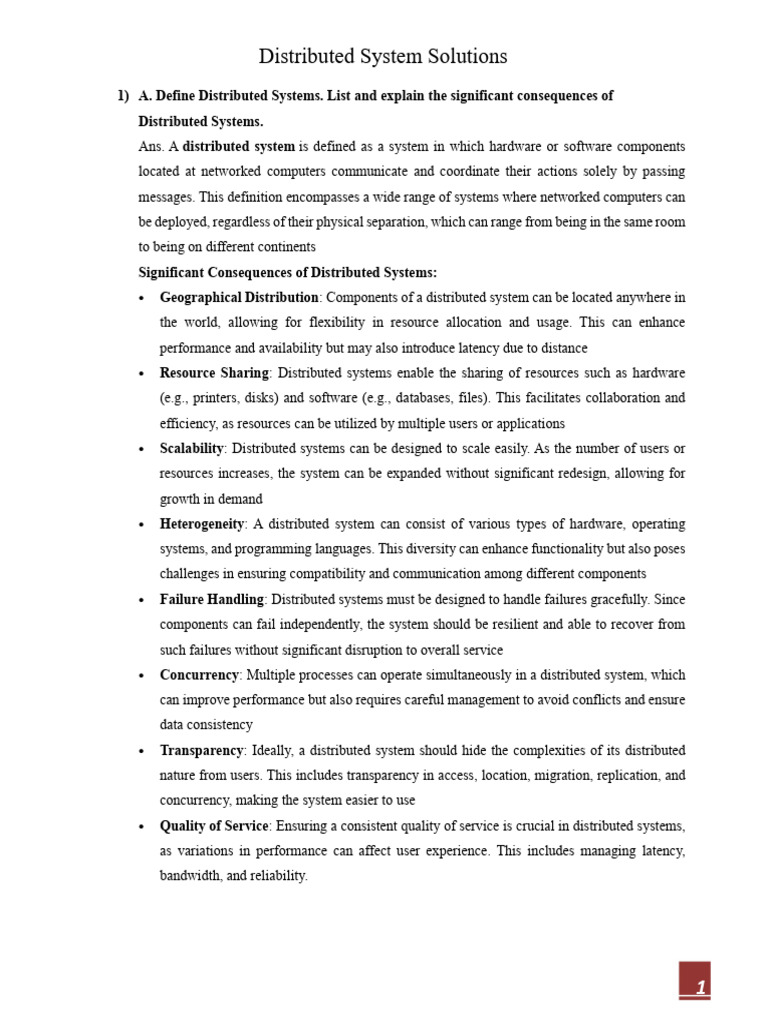 Distributed System Model Question Paper-1 Solution | PDF | Domain Name ...