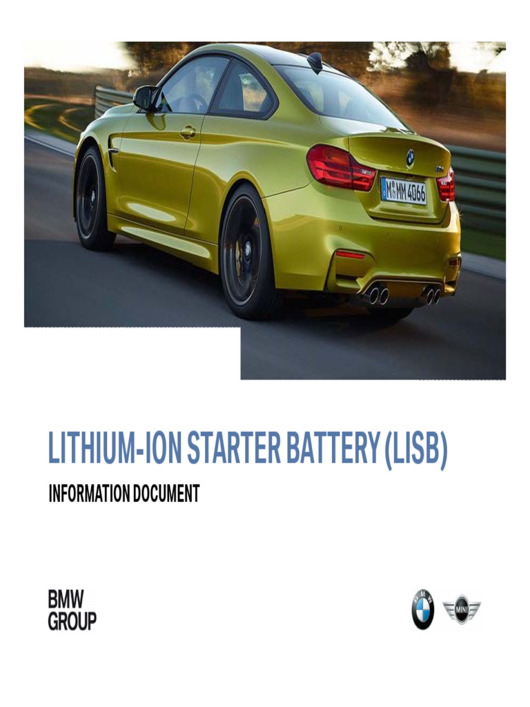 Lithium-Ion Starter Battery (Lisb) | PDF | Lithium Ion Battery ...