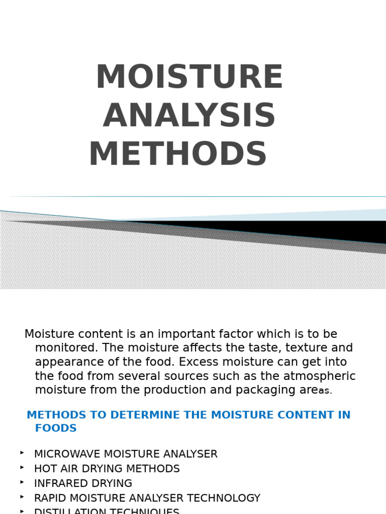 Moisture Analysis Methods | PDF | Distillation | Infrared