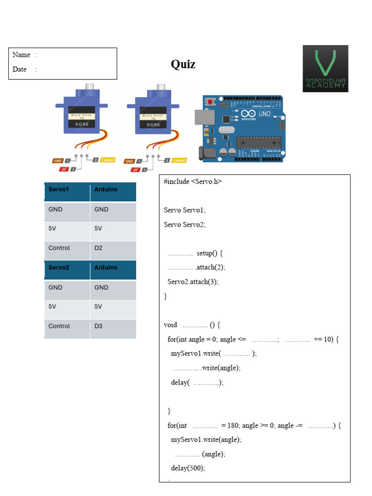 Mini - Dynamo One Class Quiz | PDF