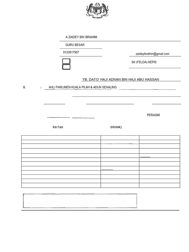 Borang Jemputan Vvip | PDF