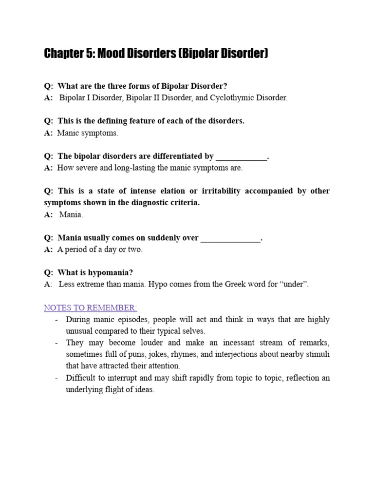 Understanding Bipolar Disorder Types | PDF | Mania | Bipolar Disorder