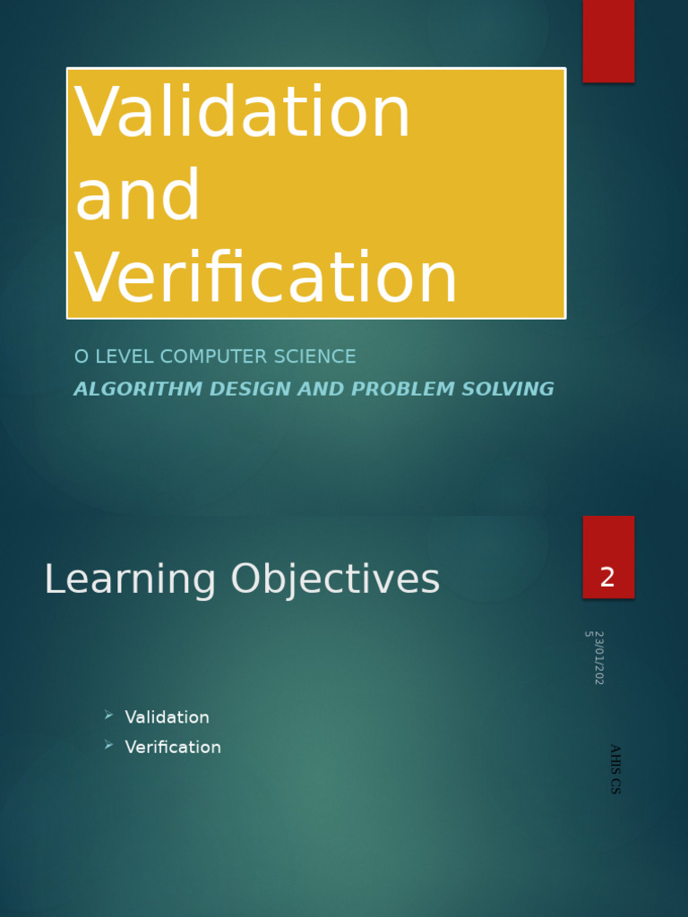 Validation and Verification (Chapter 7) | PDF | Password | Formal ...