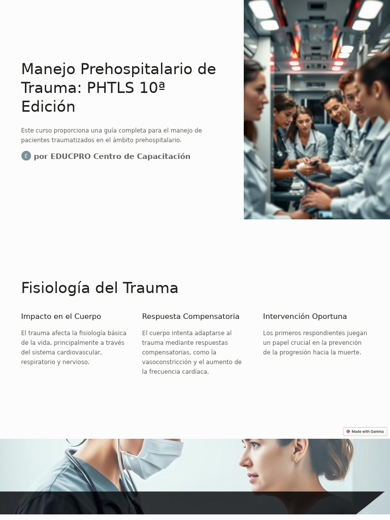Manejo Prehospitalario de Trauma PHTLS | PDF | Medicina CLINICA ...