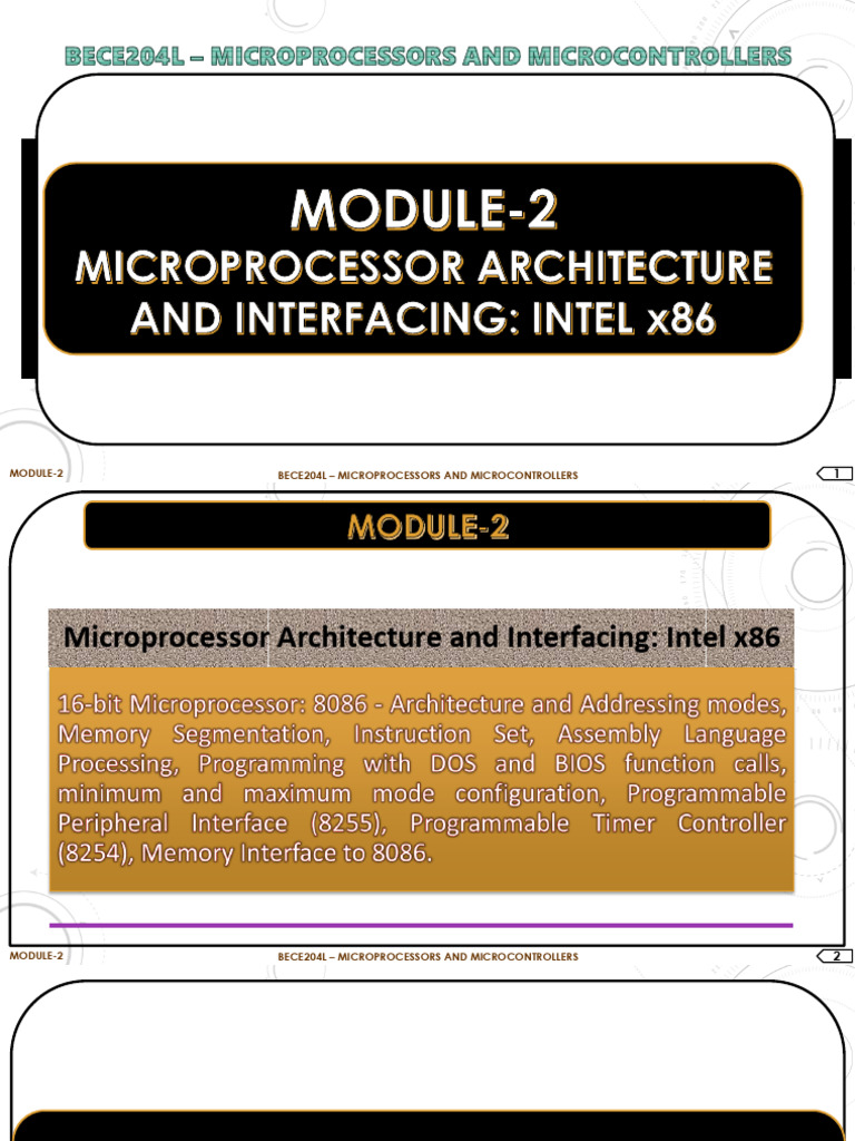 MP & MC Module-2 | PDF | Central Processing Unit | Microcontroller