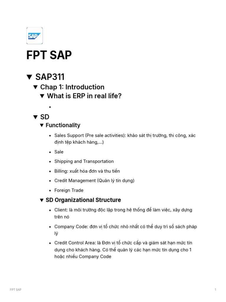 FPT Sap | PDF