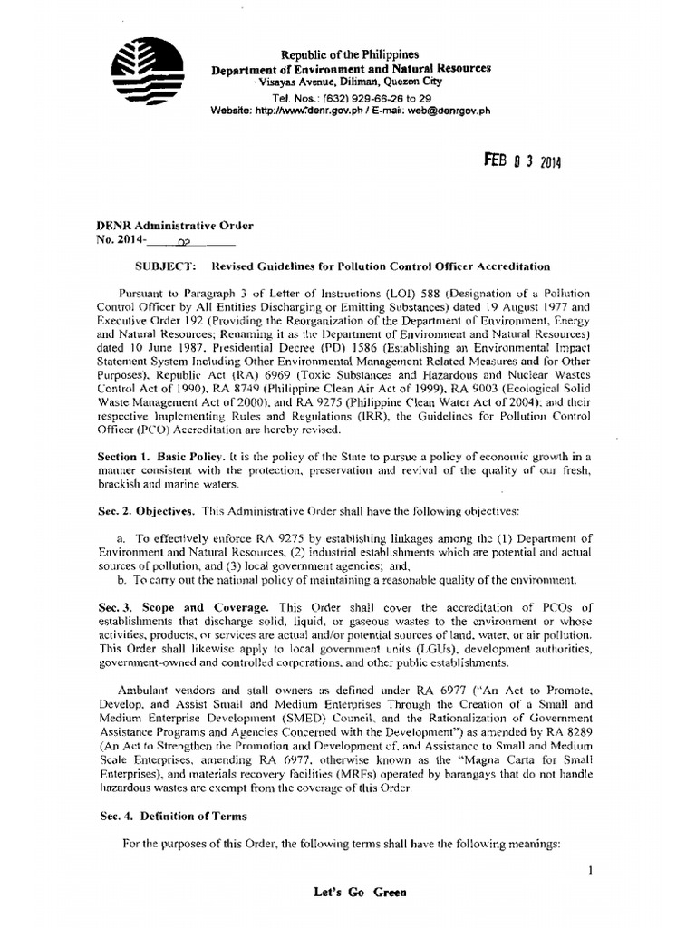 DAO-2014-02 (PCO Guidelines) | PDF