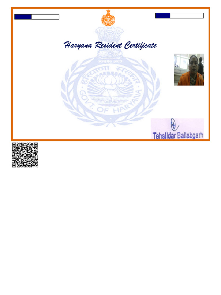 Government of Haryana: Edisha Family Id | PDF