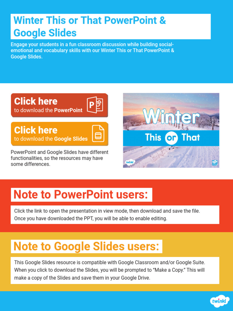 Winter This or That Presentation | PDF