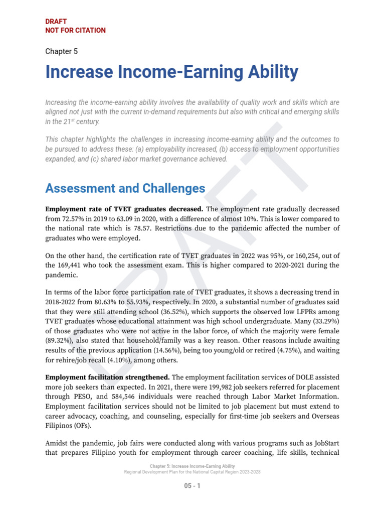 Chapter 5_ Increase Income-earning Ability | PDF | Employment ...