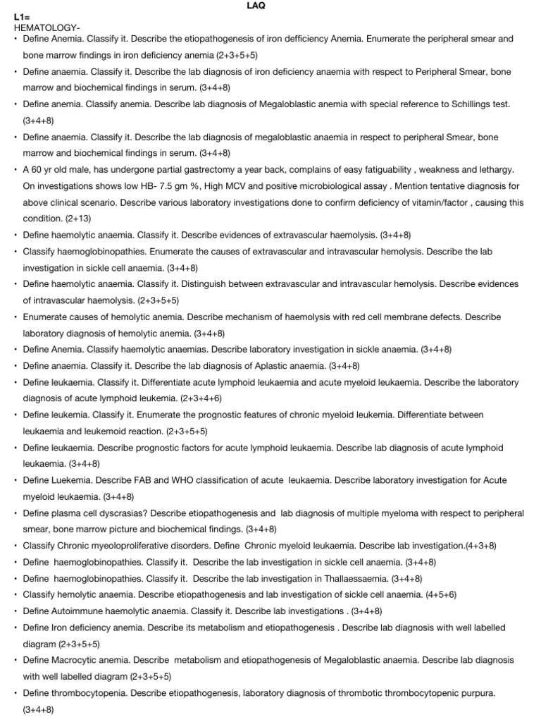 Patho 1 SET A | PDF | Anemia | Neoplasms