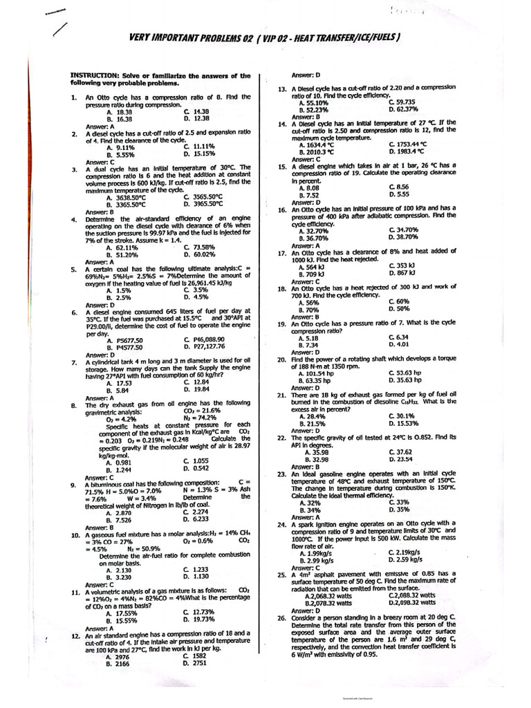 VIP2-HEAT TRANSFER,ICE,FUELS | PDF