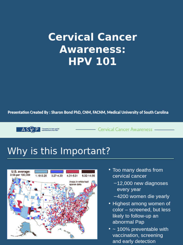 Cervical Cancer and HPV Awareness Guide | PDF | Cervical Cancer ...