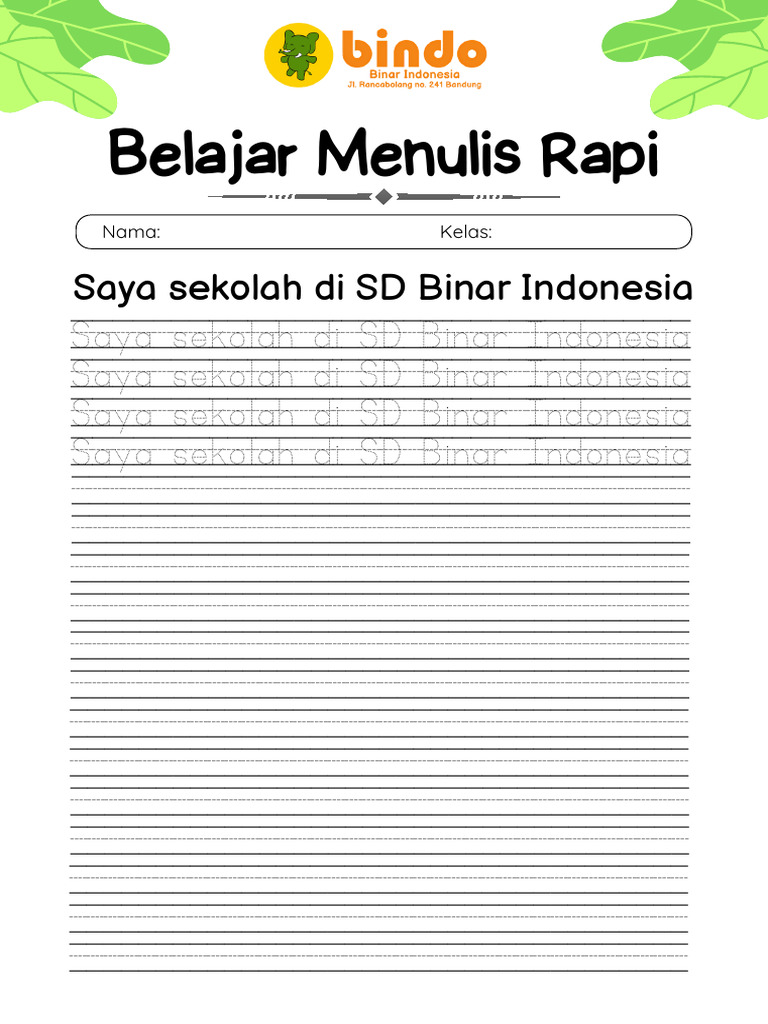 Belajar Menulis Rapi 1 | PDF