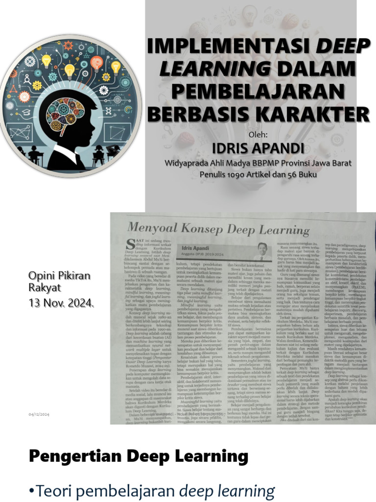 Implementasi Deep Learning Dalam Pembelajaran Berbasis Karakter | PDF