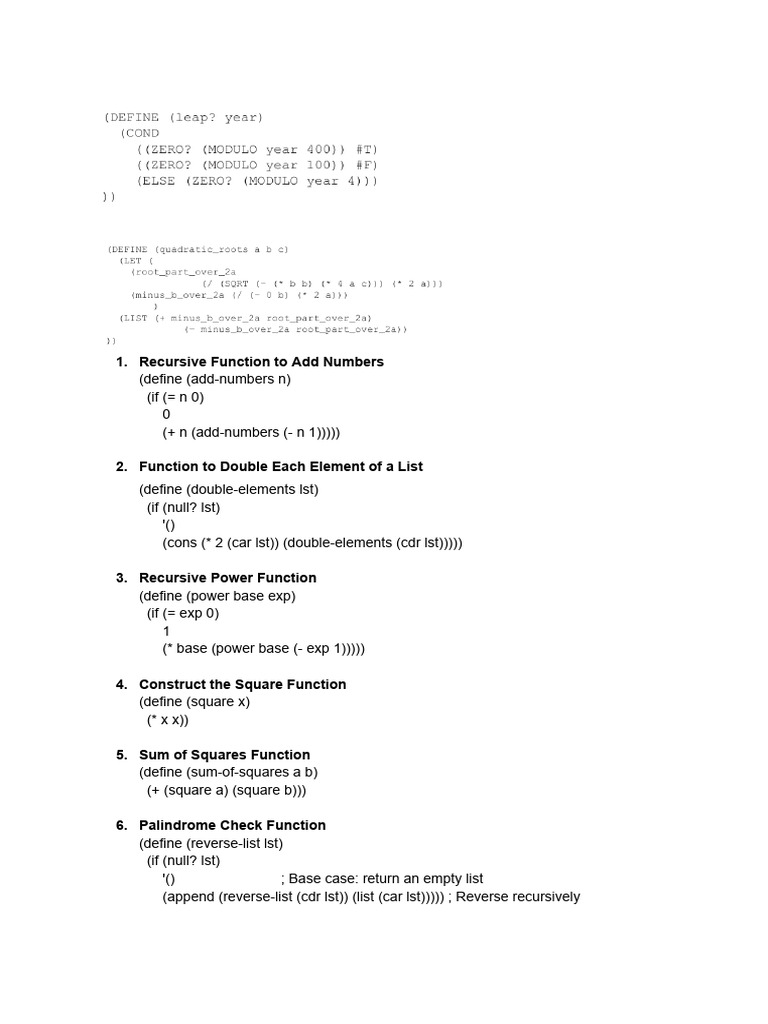 Scheme Codes | PDF | Function (Mathematics) | Quadratic Equation