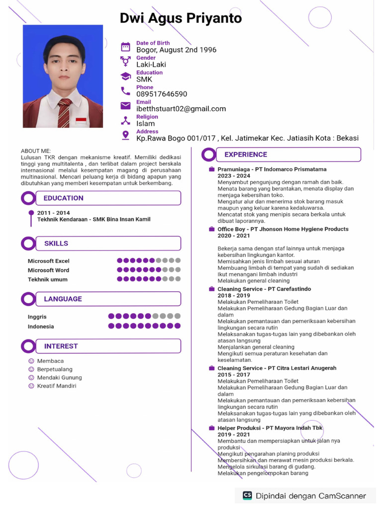 Dwi Agus Priyanto - CV | PDF