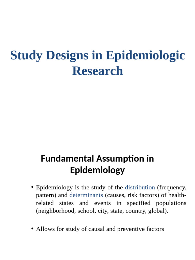 Different Types of Study Designs | PDF | Cohort Study | Epidemiology