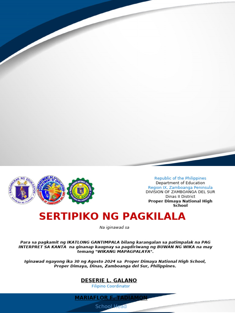 BP, Deklamasyon, DT, P, Ks at SB | PDF