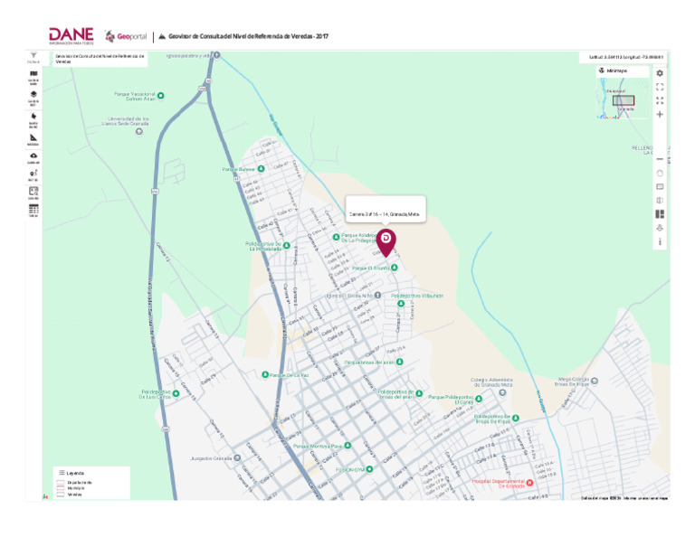 Mapa de Granada Meta y Barrios | PDF