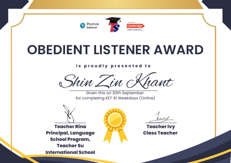 Obedient Listener Award Presentation | PDF