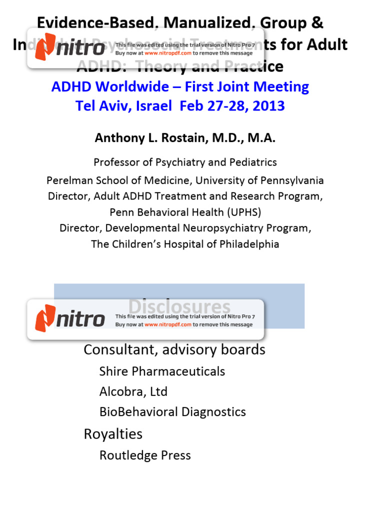 Evidence-Based - Manualized Important ADHD | PDF | Clinical Medicine ...