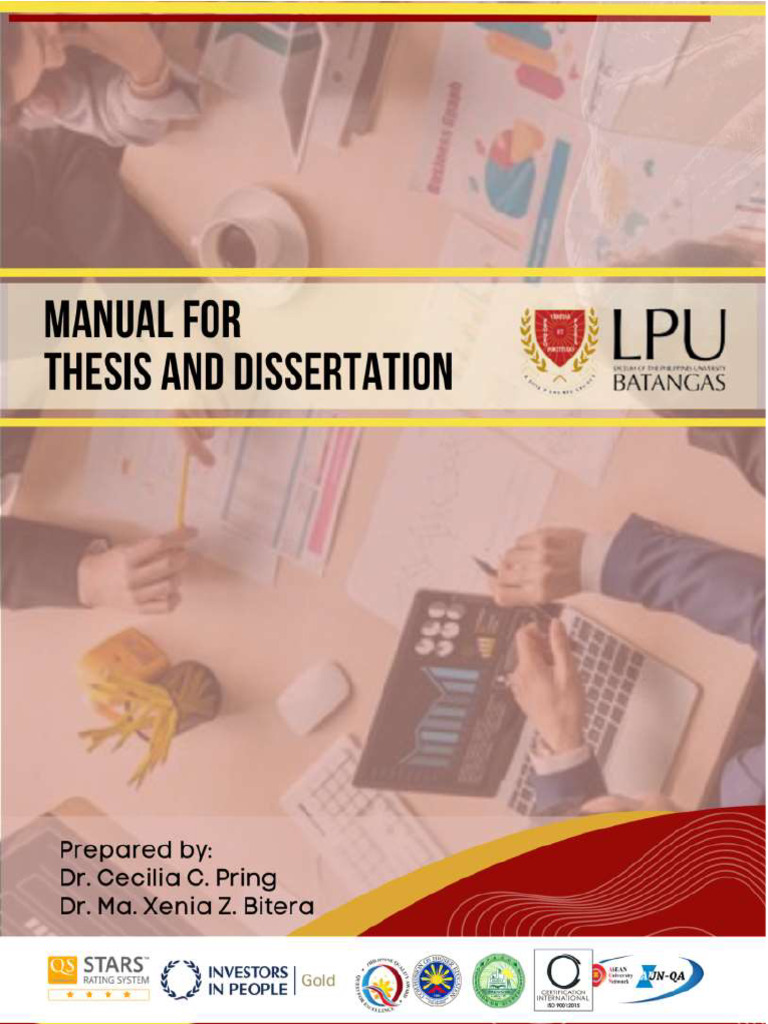 Manual for Thesis and Dissertation 2023 | PDF | Thesis | Letter Case