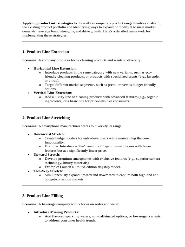 Product Mix Strategies for Business Growth | PDF