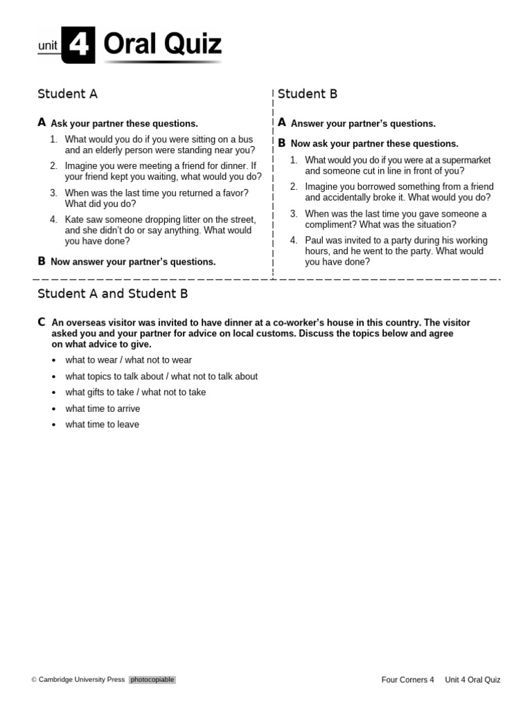 Conversation Scenarios for Students | PDF
