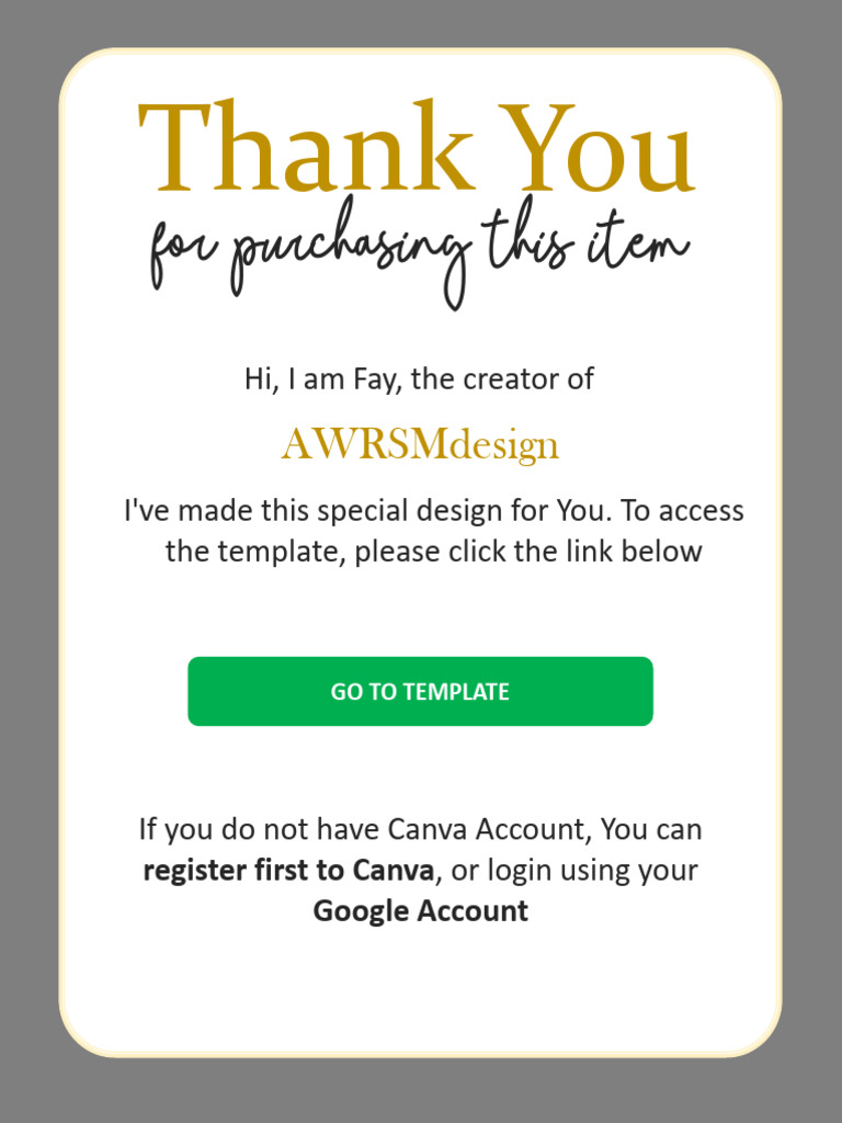 Canva Template Access Instructions | PDF