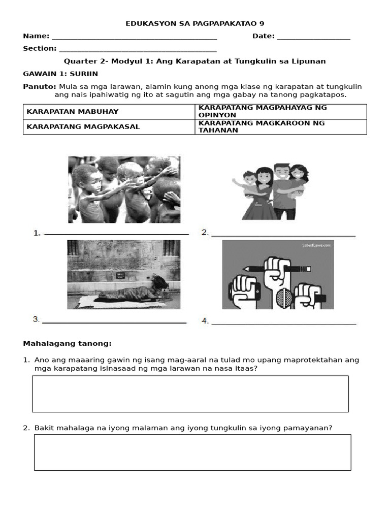 q2 w1 Activity | PDF