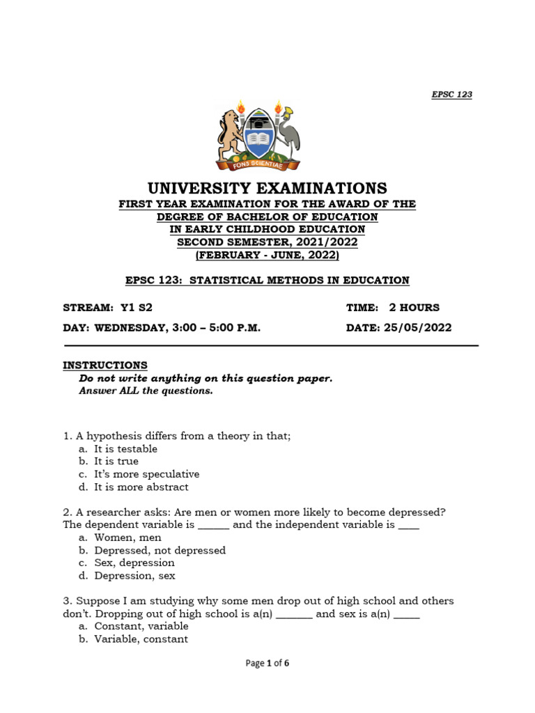 Epsc 123 Online | PDF | Median | Statistics