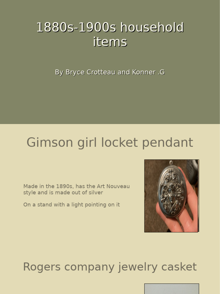 1880s-1900s Household Items | PDF