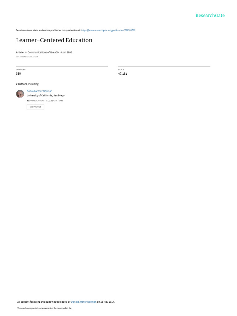 Learner Centered Education | PDF | Learning | Curriculum