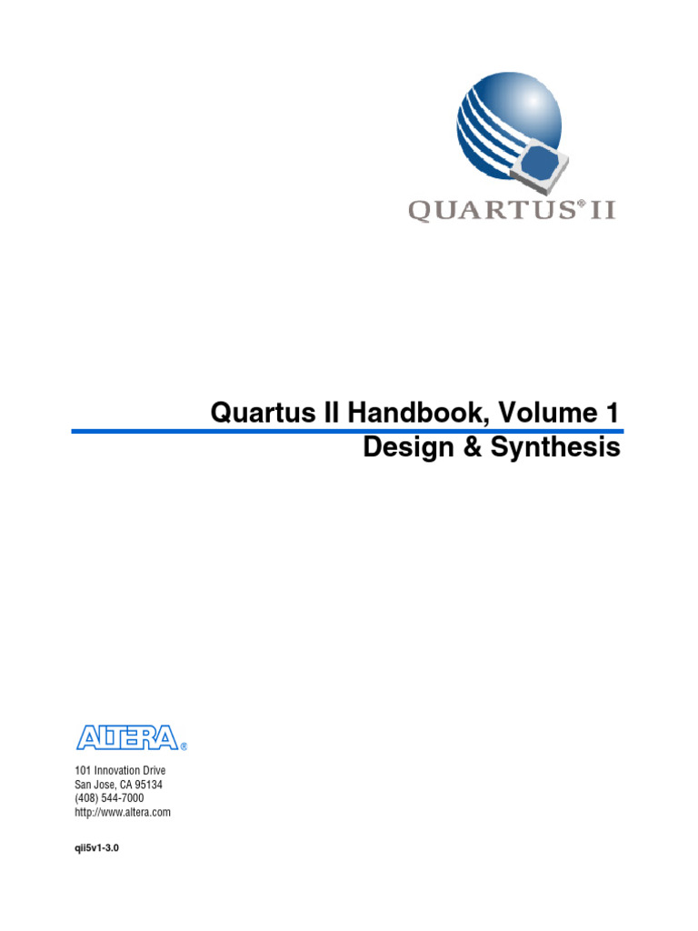 QuartusII Handbook | PDF | Hardware Description Language | Field Programmable Gate Array