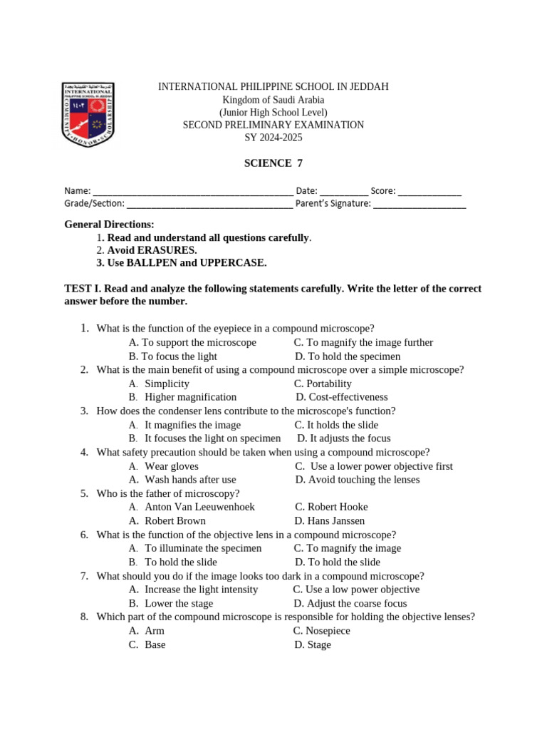 Science 7 2nd QTR EXAM | PDF | Mitosis | Cell (Biology)