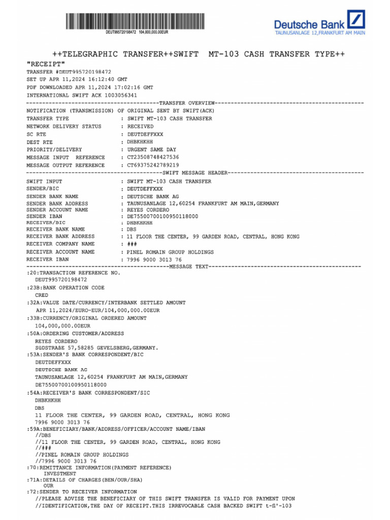 MT103 - DBS HK - 104M | PDF