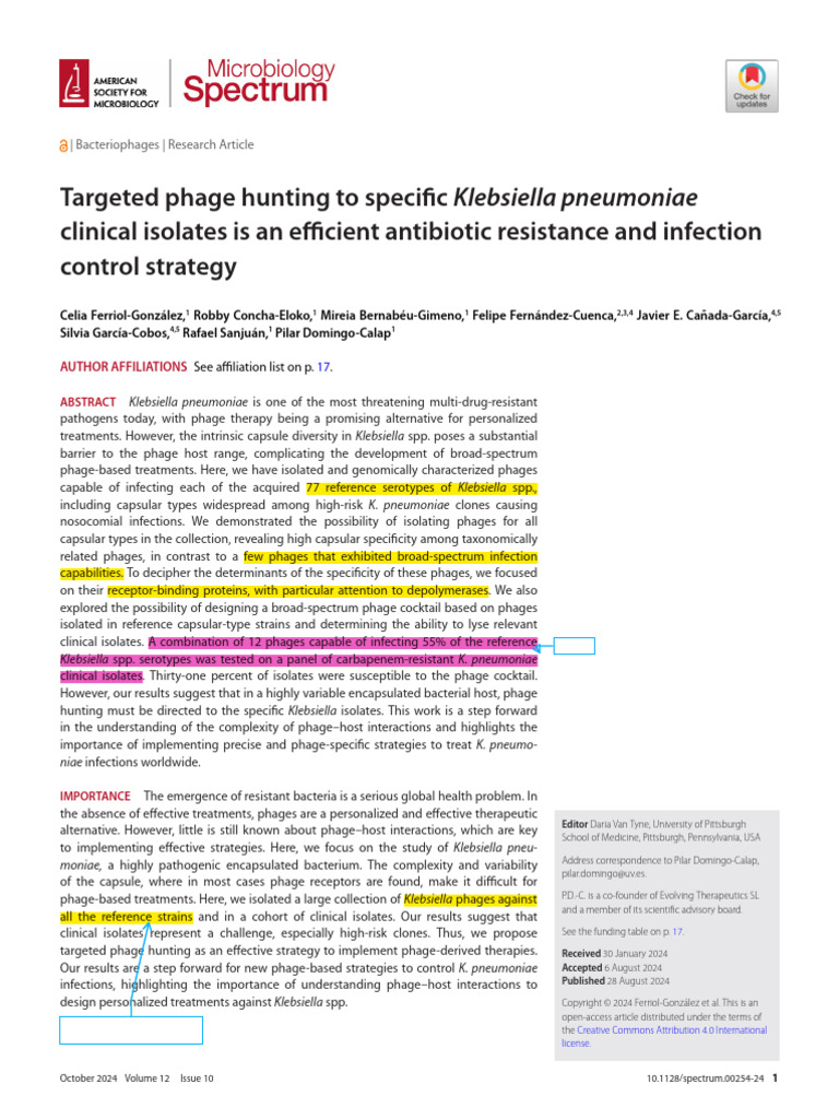 Ferriol González Et Al 2024 | PDF | Bacteriophage | Antimicrobial ...