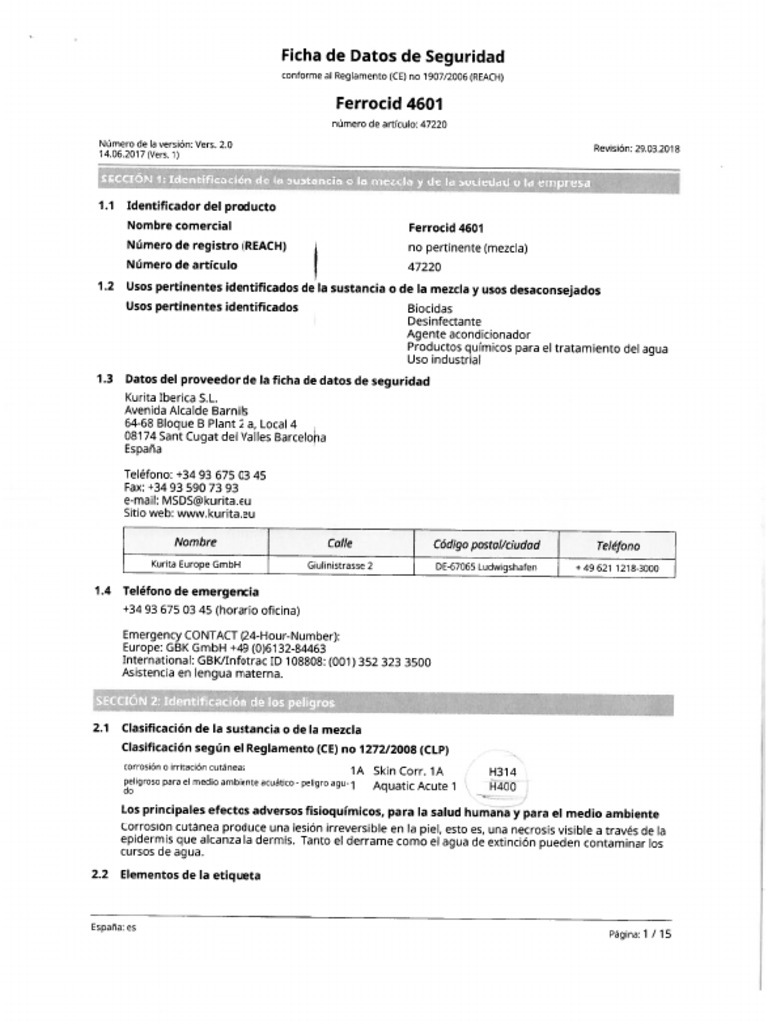 Ferrocid 4601 | PDF