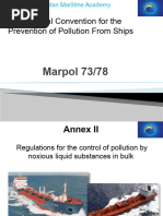 Marpol Annex II: Noxious Liquid Rules | PDF