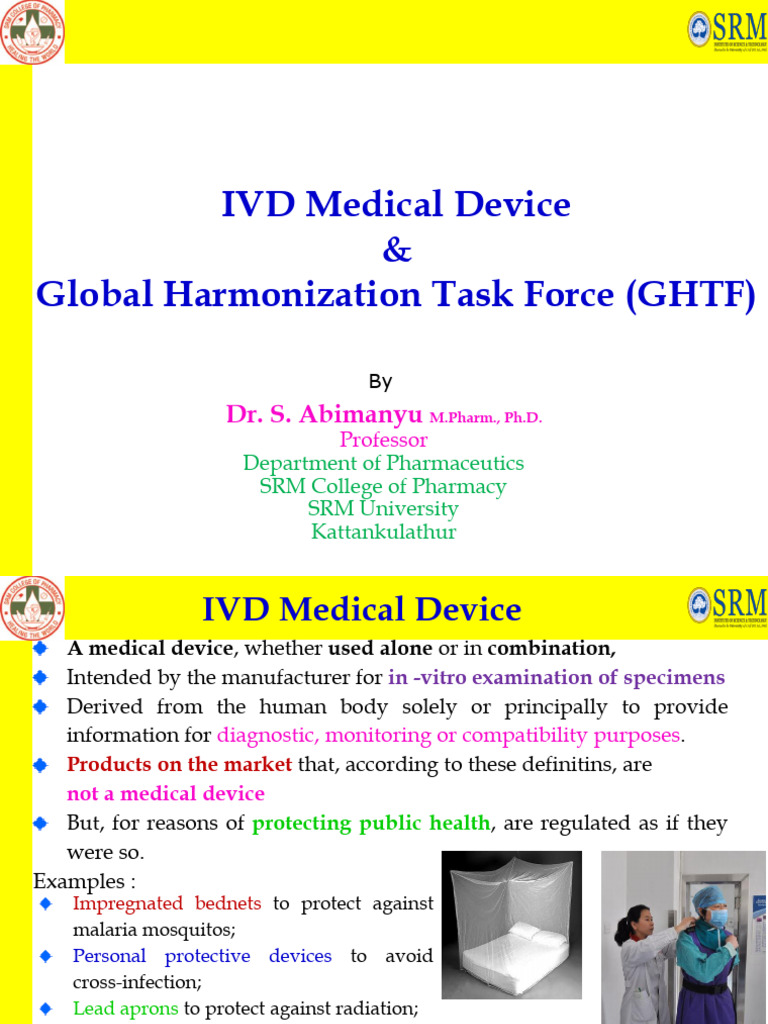 Abimanyu IVD Medical Device, Global Harmonization Task Force GHTF | PDF ...
