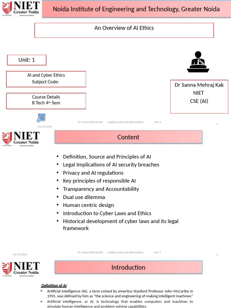Unit1 SannaMehrajKak | PDF | Artificial Intelligence | Intelligence (AI) & Semantics