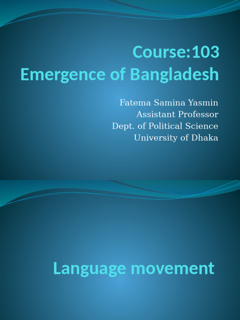 Emergence of Bangladesh Class 9 | PDF
